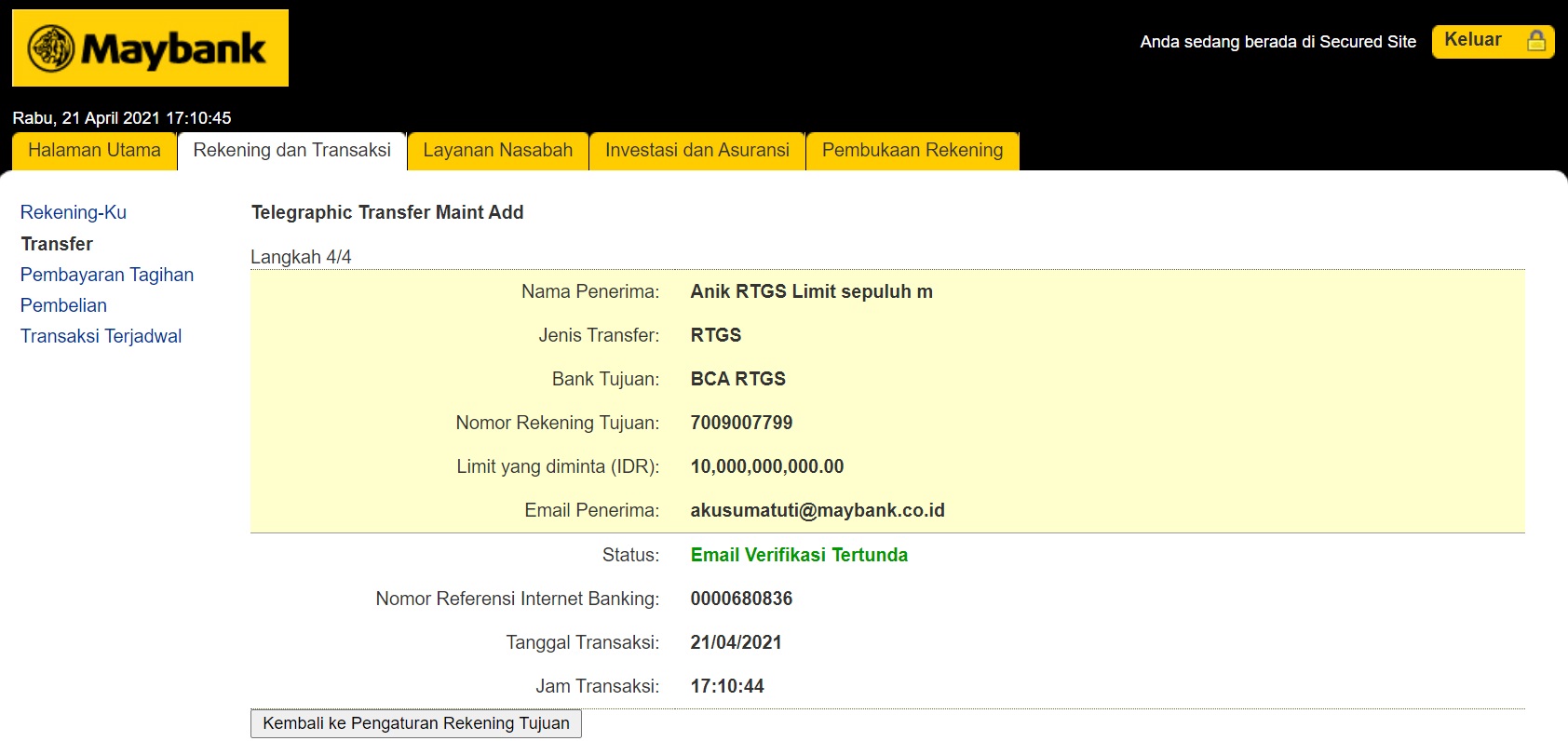Maybank2u Update Transfer Limit Oliver Lee