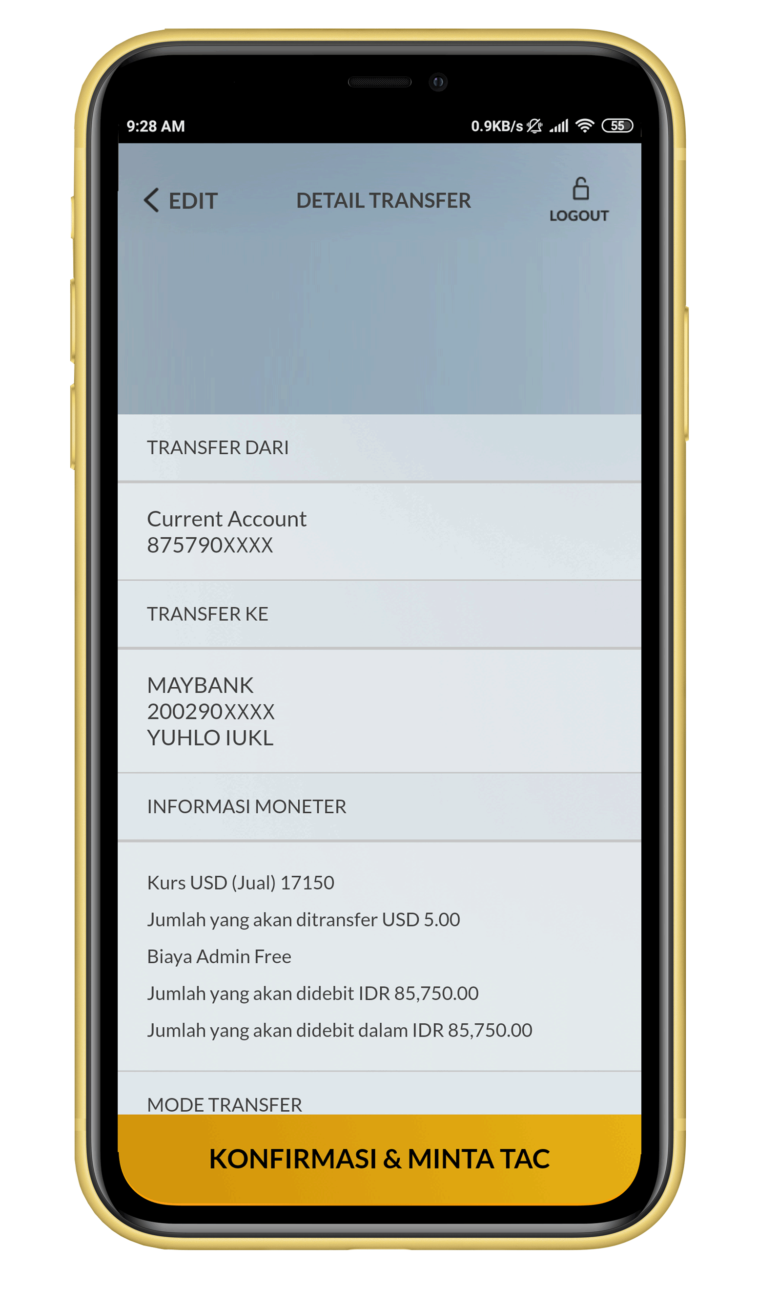 Panduan Transfer Valas