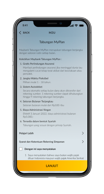 Pembukaan Tabungan MyPlan