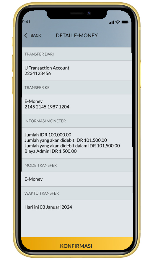 Panduan Top up E-money