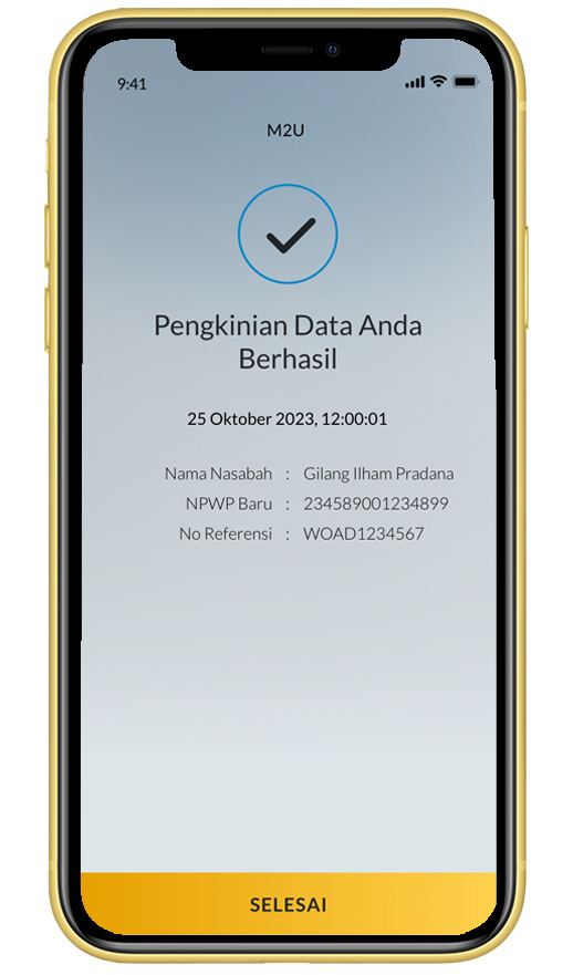 Update data pribadi