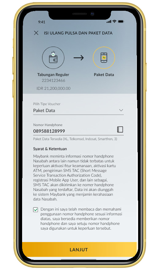Panduan Pembelian Pulsa Prabayar dan Paket Data via M2U ID Web.