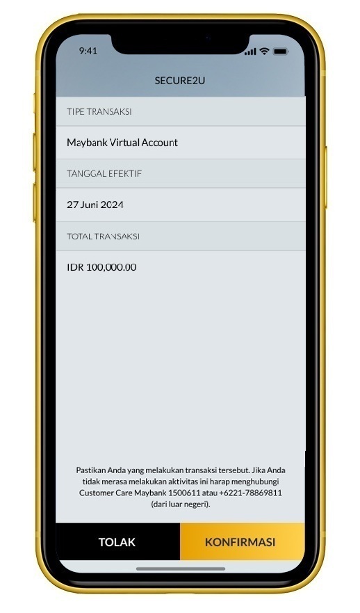 Panduan transfer virtual account via M2U ID Web