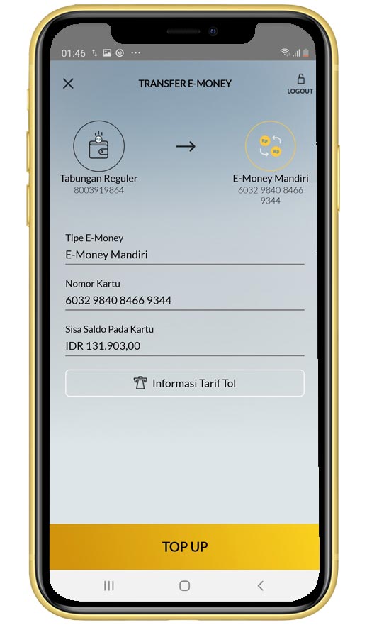 Panduan Top up E-money