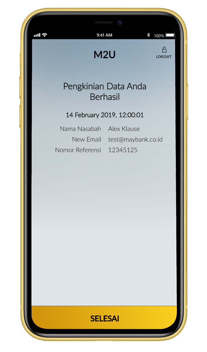 Update data pribadi
