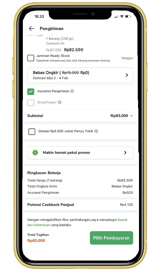 Pembayaran Tokopedia