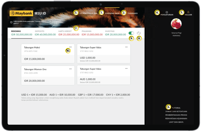 Fitur M2U ID Web
