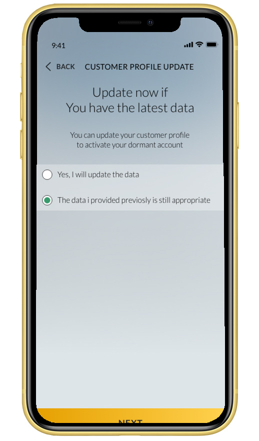 Aktivasi rekening dormant via M2U ID App