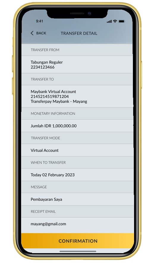How to make a Virtual Account Transfer via M2U ID App