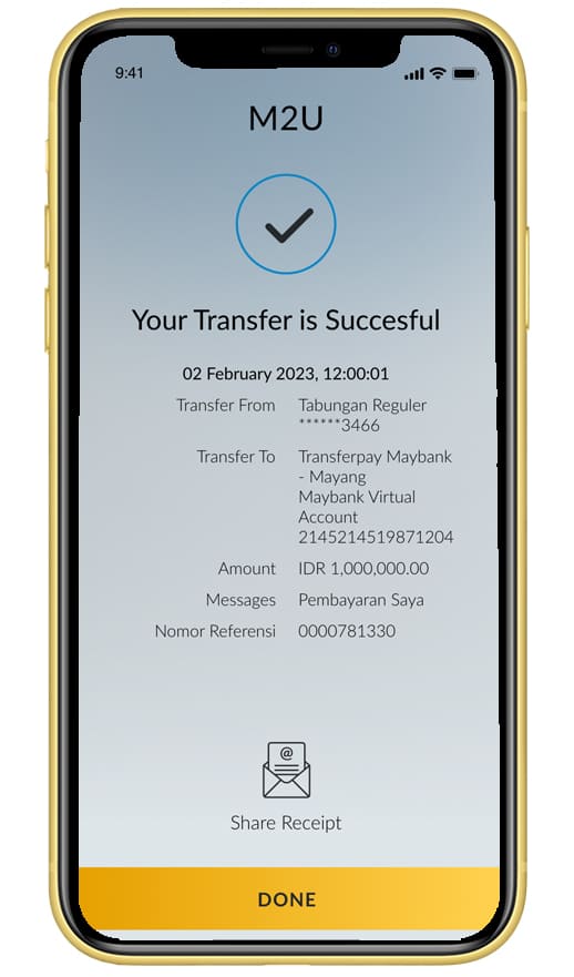 How to make a Virtual Account Transfer via M2U ID App
