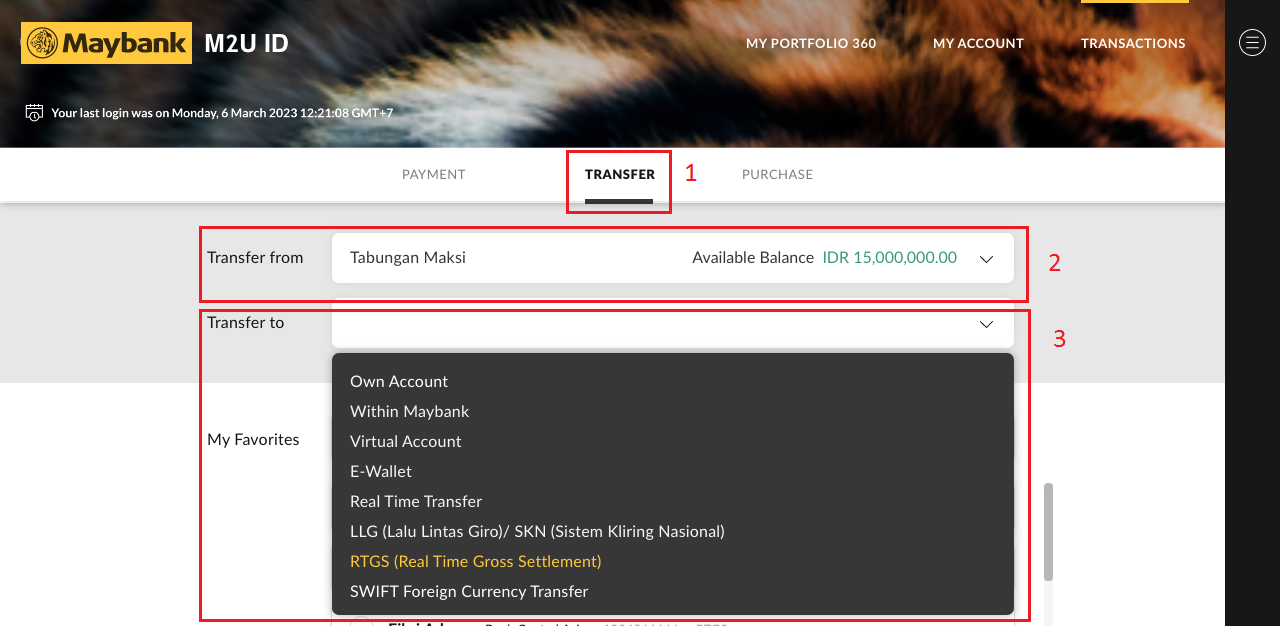 Panduan RTGS M2U ID Web