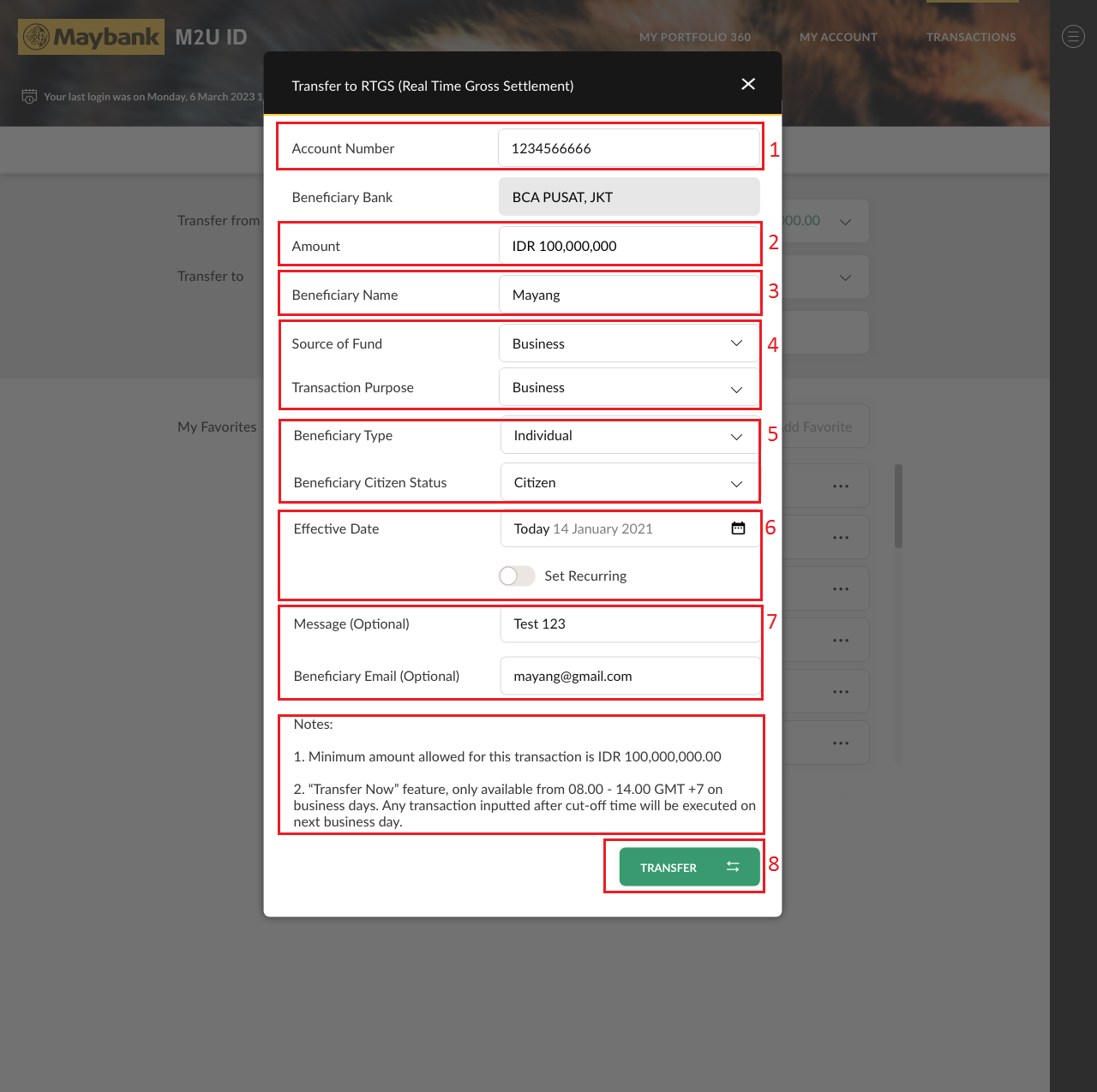 Panduan RTGS M2U ID Web