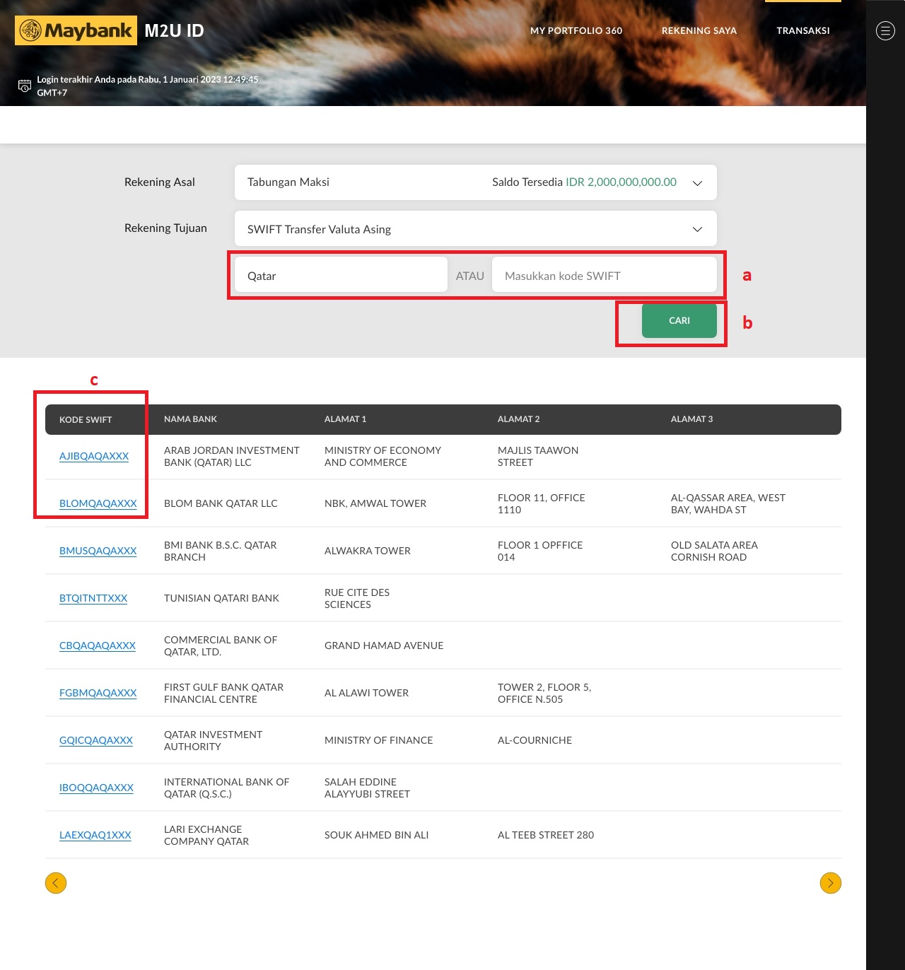 Panduan Transfer Valas